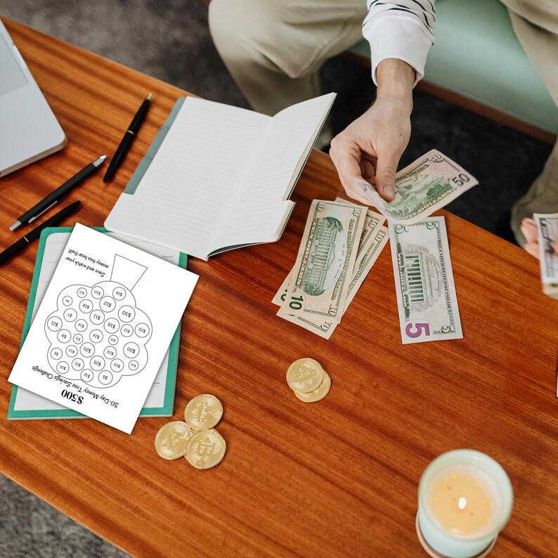 Money Tree Savings Challenge Bundle: Financial Goal Printable (PDF) - Etsy