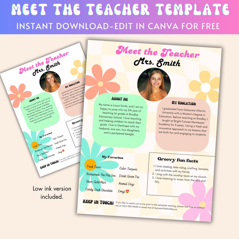Meet the Teacher Retro, Editable Meet the Teacher, Meet the Teacher ...