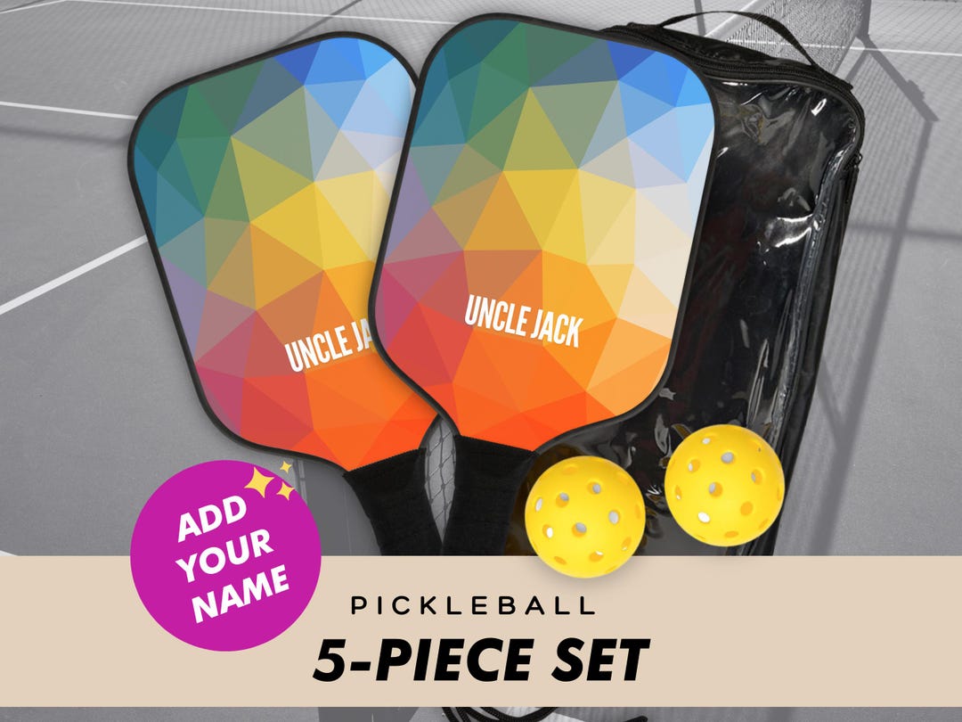 Personalized Team Pickleball Paddles Set, Custom Name Paddles ...