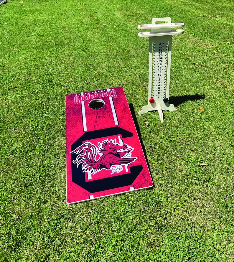 Rustic Flag Cornhole Boards, Complete Outdoor Game Set With 2 Boards ...