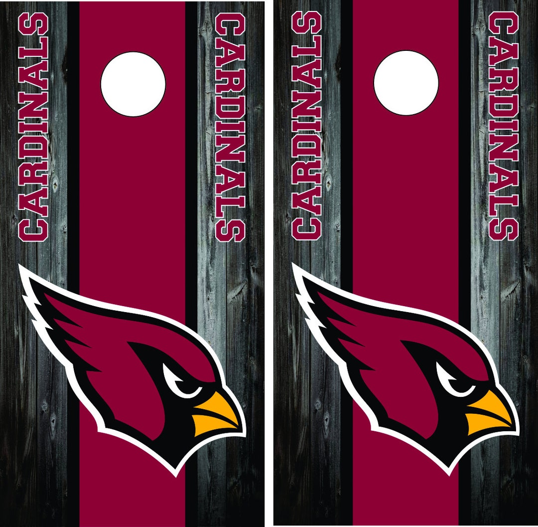 Set of 2 Cardinal Cornhole Wraps, Vinyl Decal Bag Toss Decal Bag Go ...