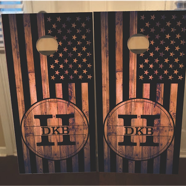 Monogram Cornhole - Etsy