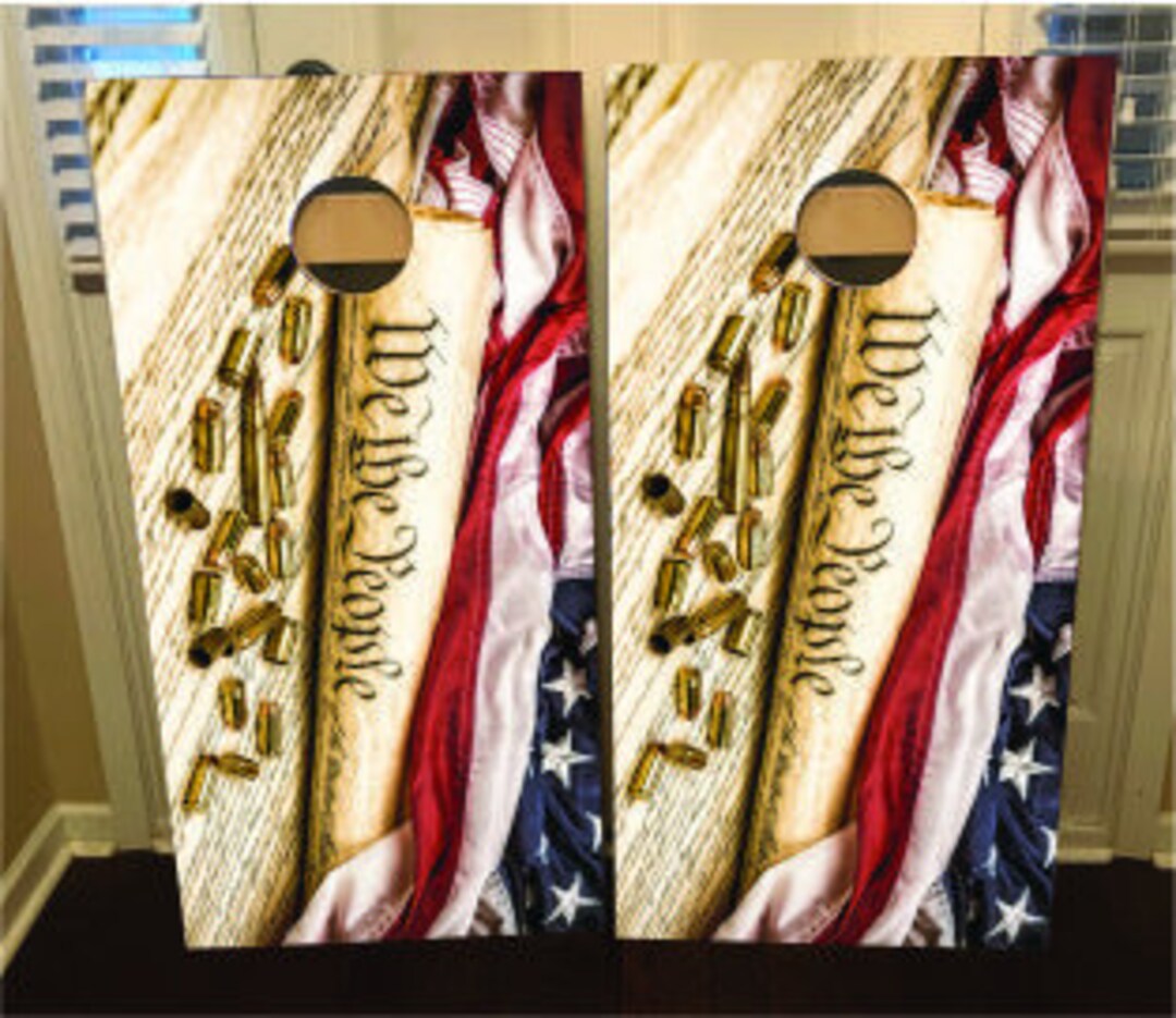 Set of 2 We the People Wraps, Vinyl Decal Bag Toss Decal Baggo Skin ...
