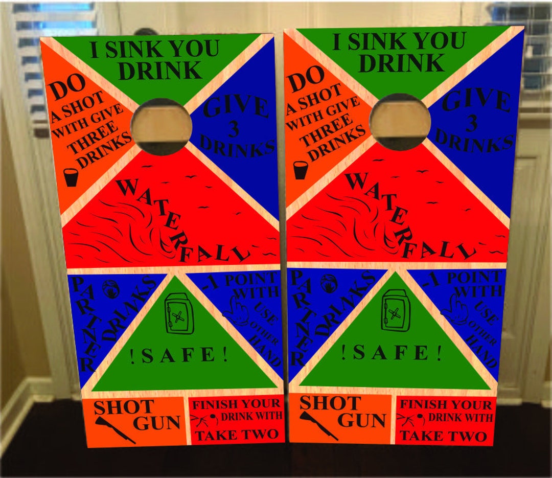 Set of 2 Drinking Game Wraps, Vinyl Decal Bag Toss Decal Bag Go Skin ...