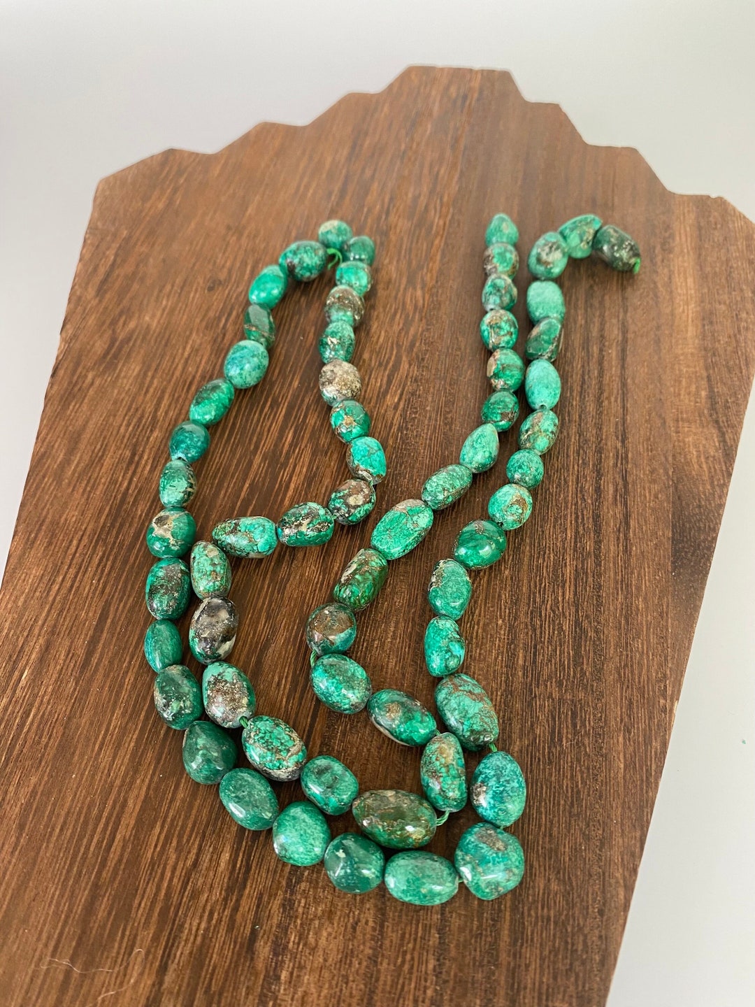Vintage Green Chrysocolla Cuprite Oblong Beads - Etsy