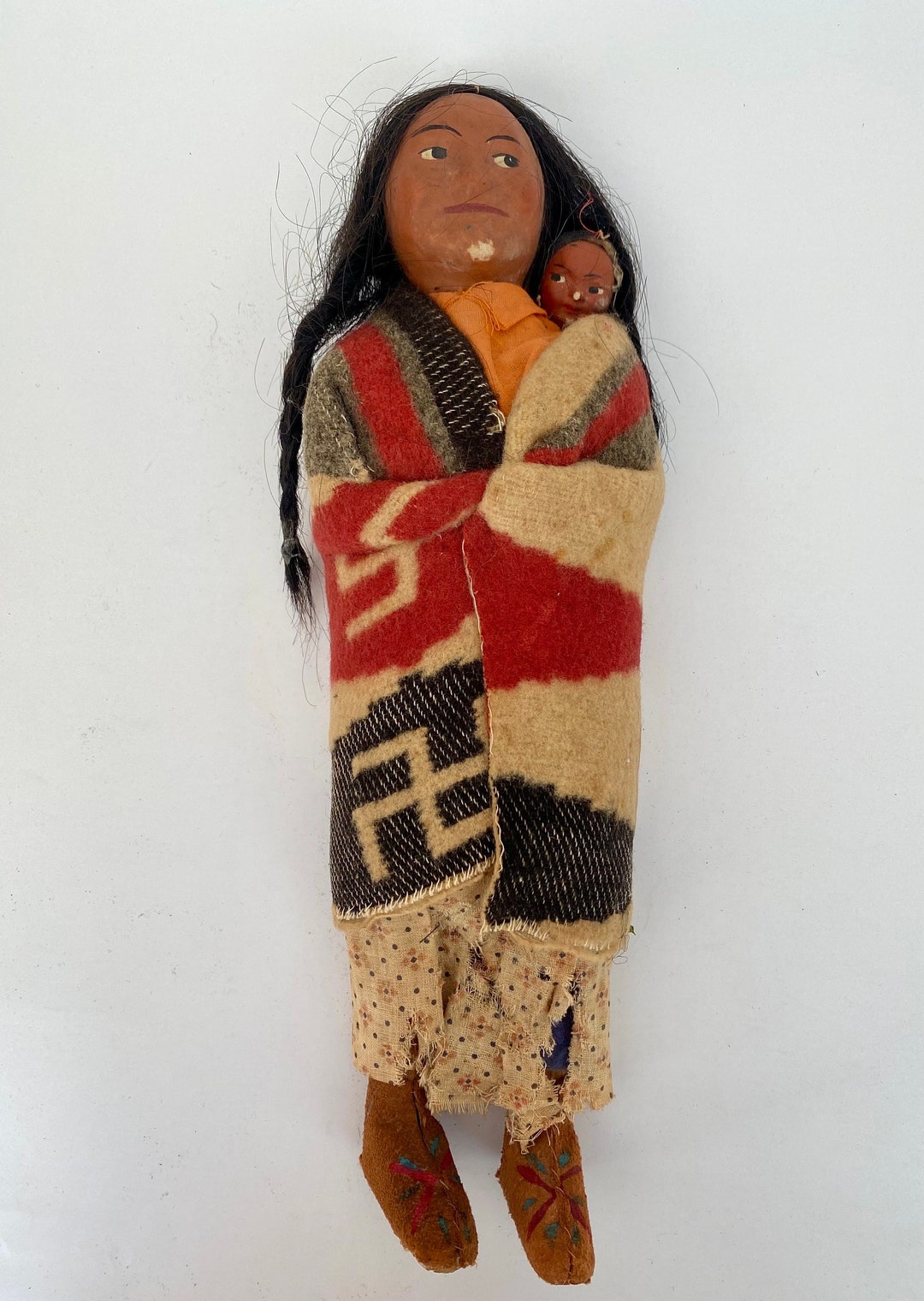 Vintage Left Glancing Skookum Doll With Child - Etsy