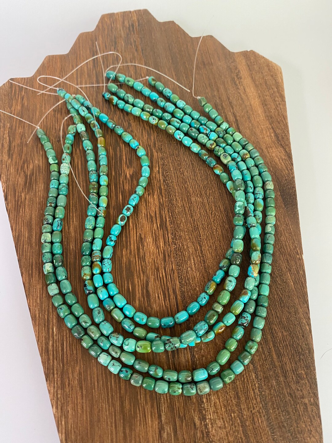 Vintage Hubei Turquoise Barrel Beads - Etsy