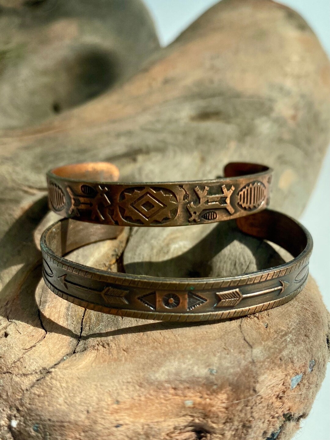 Vintage Copper Fred Harvey Style Copper Cuff - Etsy