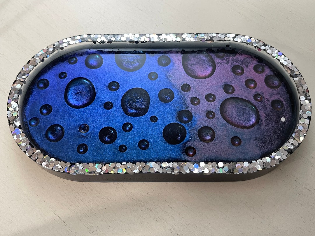 Rain Drop Trinket Tray With Glitter - Etsy