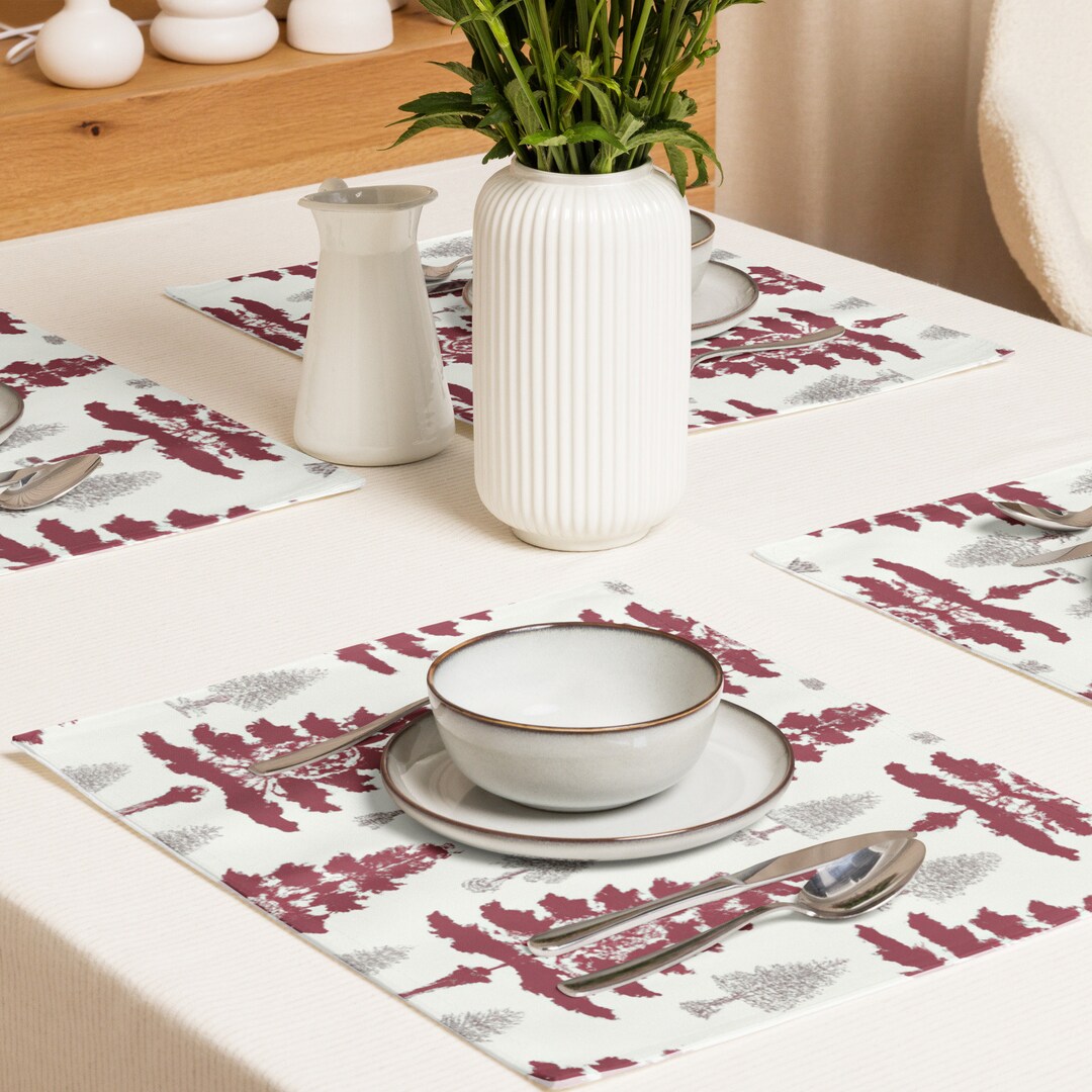 Christmas Tree Placemat Set 4 - Etsy