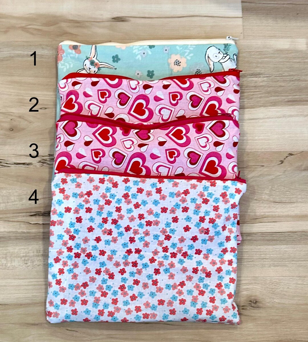 Large Zipper Pouches With Lining - Etsy