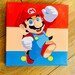 Mario super Mario Hand Painted Framed Art Picture for Kids / Collectors ...