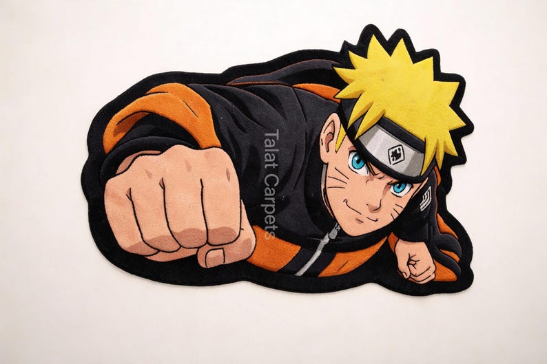 Handmade Anime Ninja Rug | Tufted Cartoon Character Carpet - Etsy