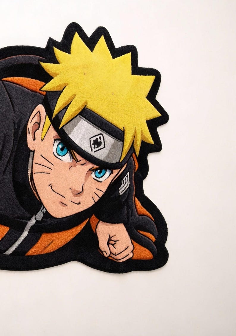 Handmade Anime Ninja Rug | Tufted Cartoon Character Carpet - Etsy