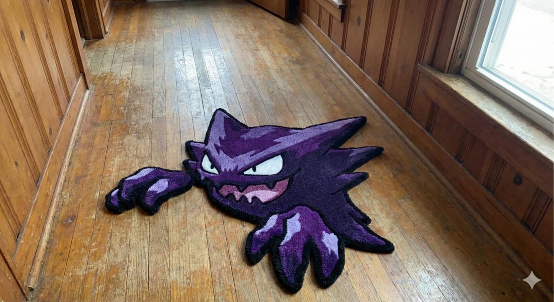 Buy Handmade Tufted Ghost Rug | Spooky Kids Room Monster Carpet Online ...