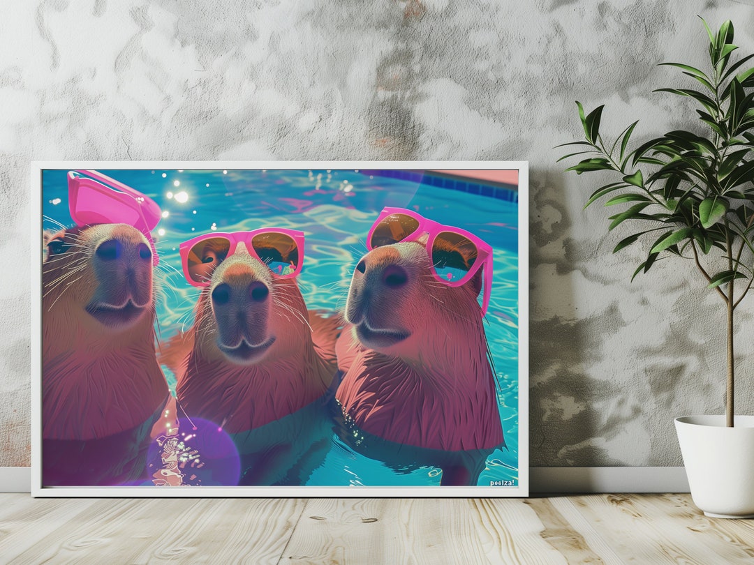 Cute Capybara Pool Party – Digital Download - Etsy