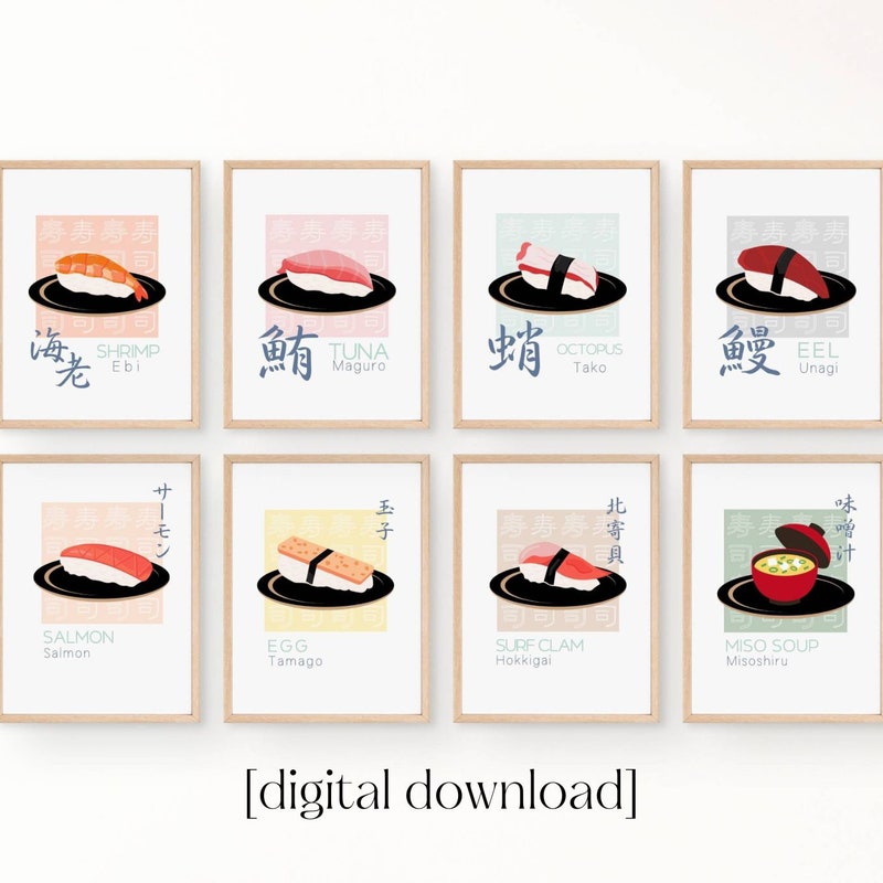 Sushi Poster - Etsy