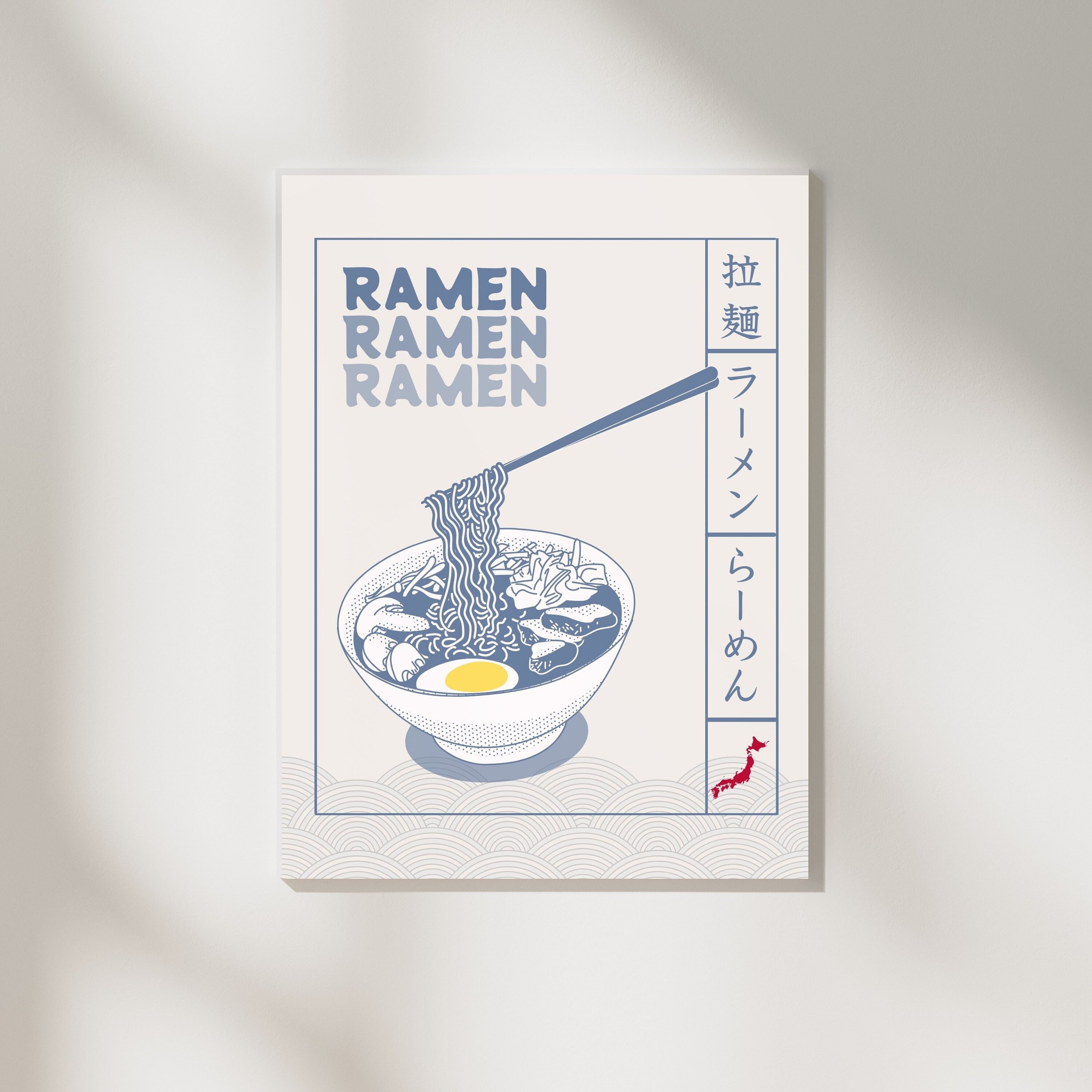 Japanese Ramen Poster, Set of 2, Kitchen Wall Art Set, Asian Noodle ...