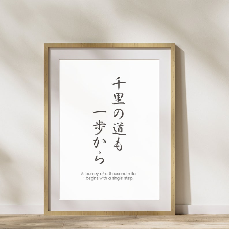 Motivational Phrases in Japanese Digital Art, Printable Set of 3 ...