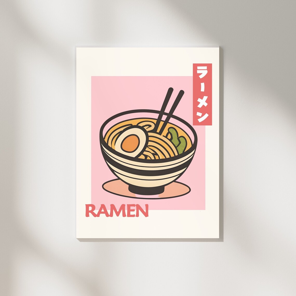 Japanese Ramen Poster, Japanese Noodle Kitchen Printable Wall Art ...