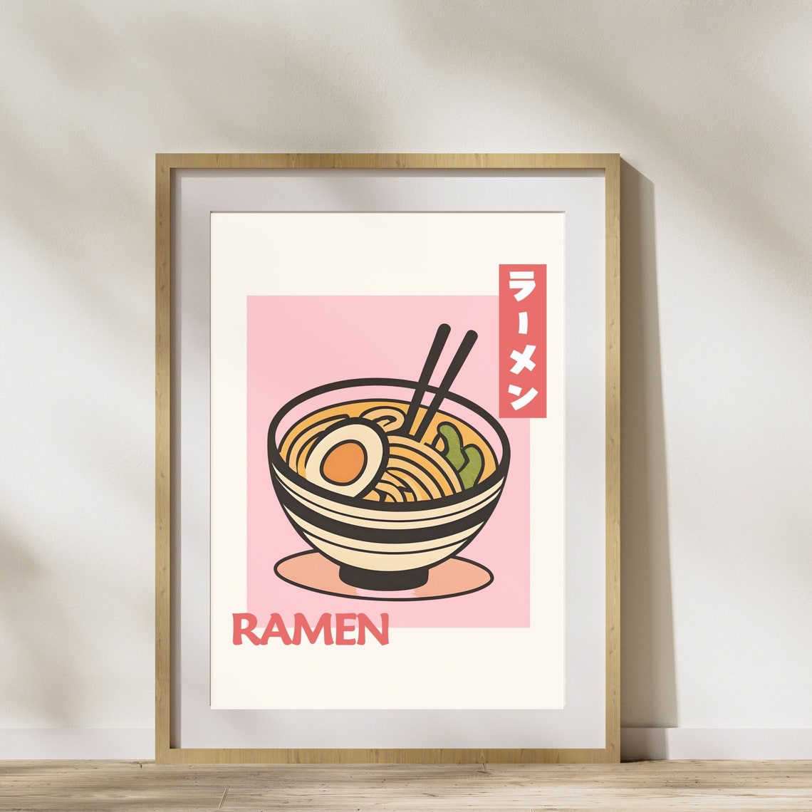 Japanese Ramen Poster, Japanese Noodle Kitchen Printable Wall Art ...