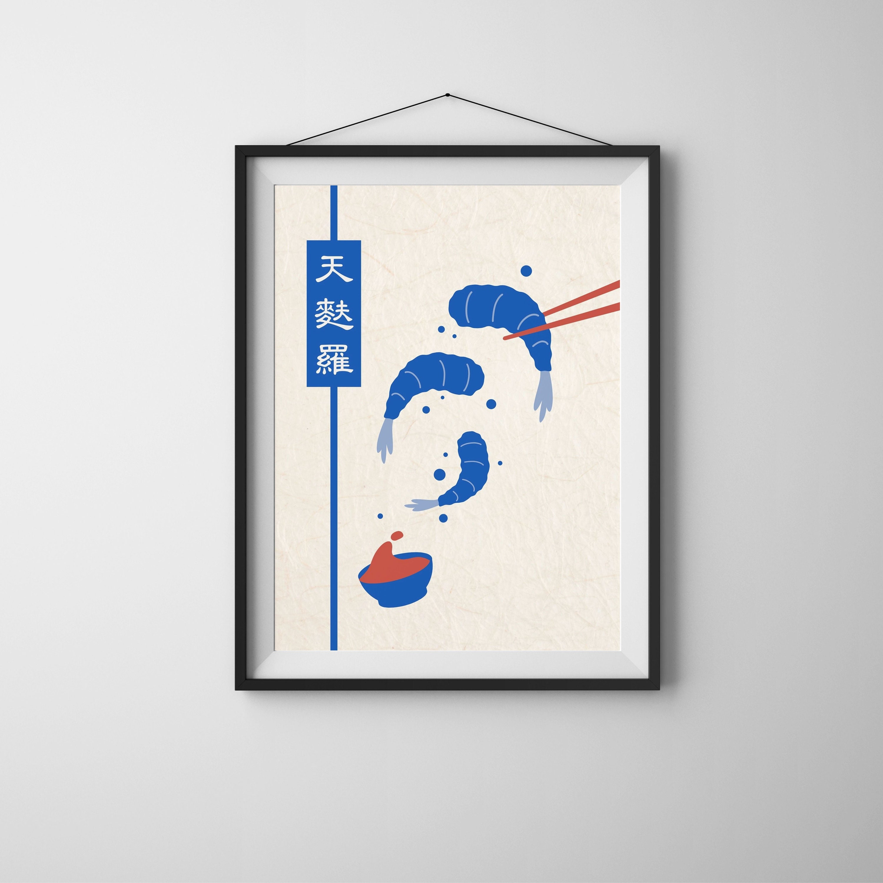Japanese Tempura Art Poster, Modern Kitchen Printable Wall Art ...