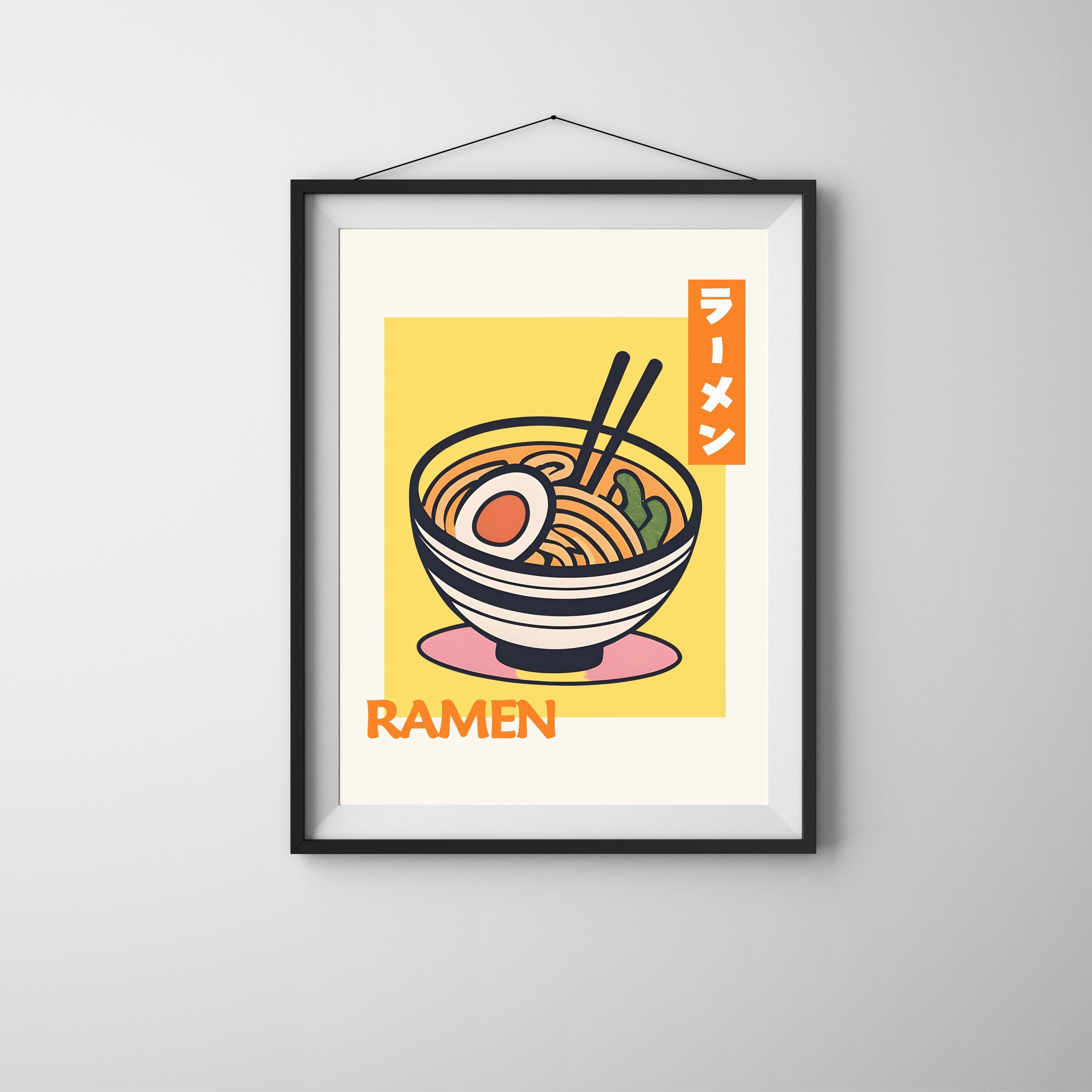 Japanese Ramen Poster, Japanese Noodle Kitchen Printable Wall Art ...