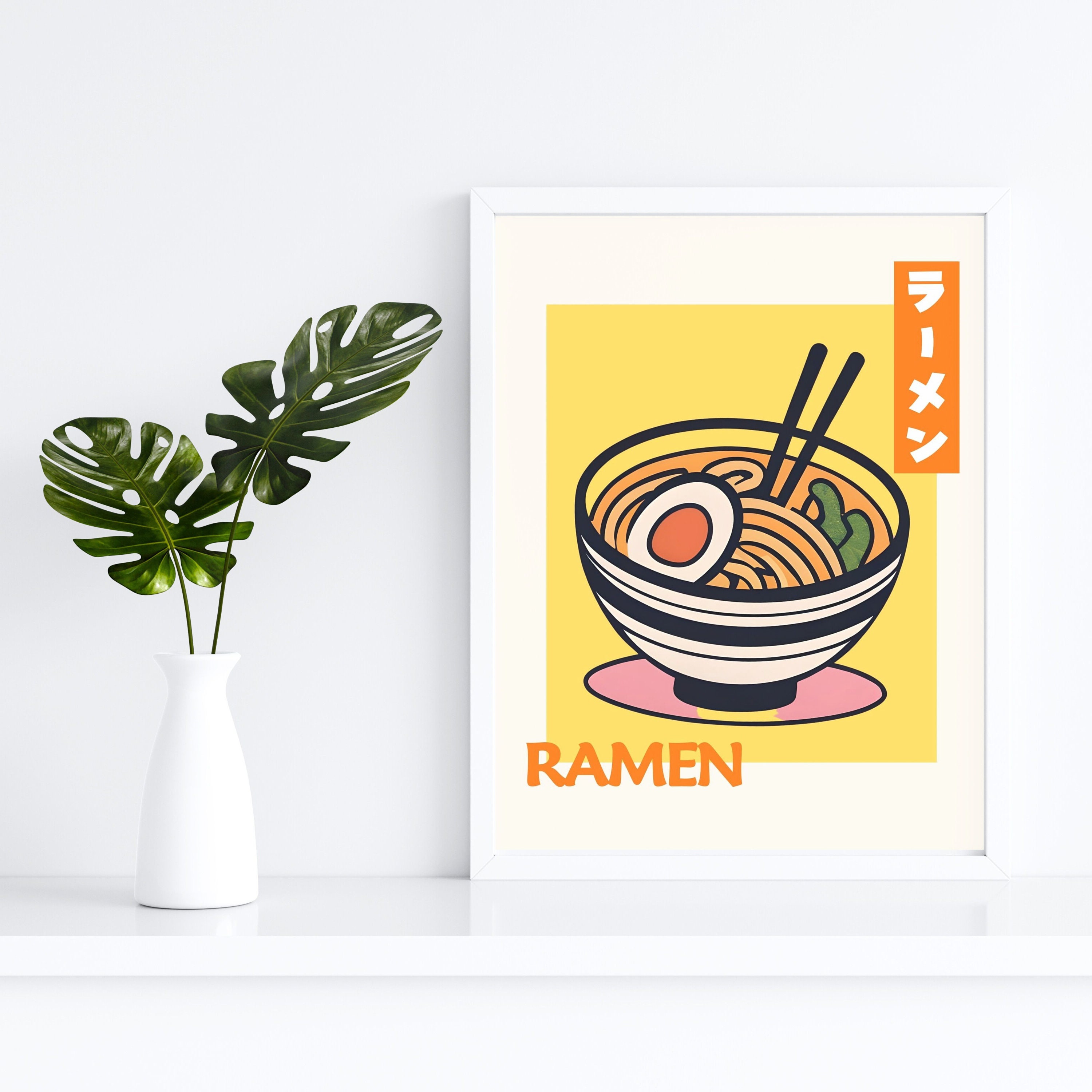 Japanese Ramen Poster, Japanese Noodle Kitchen Printable Wall Art ...