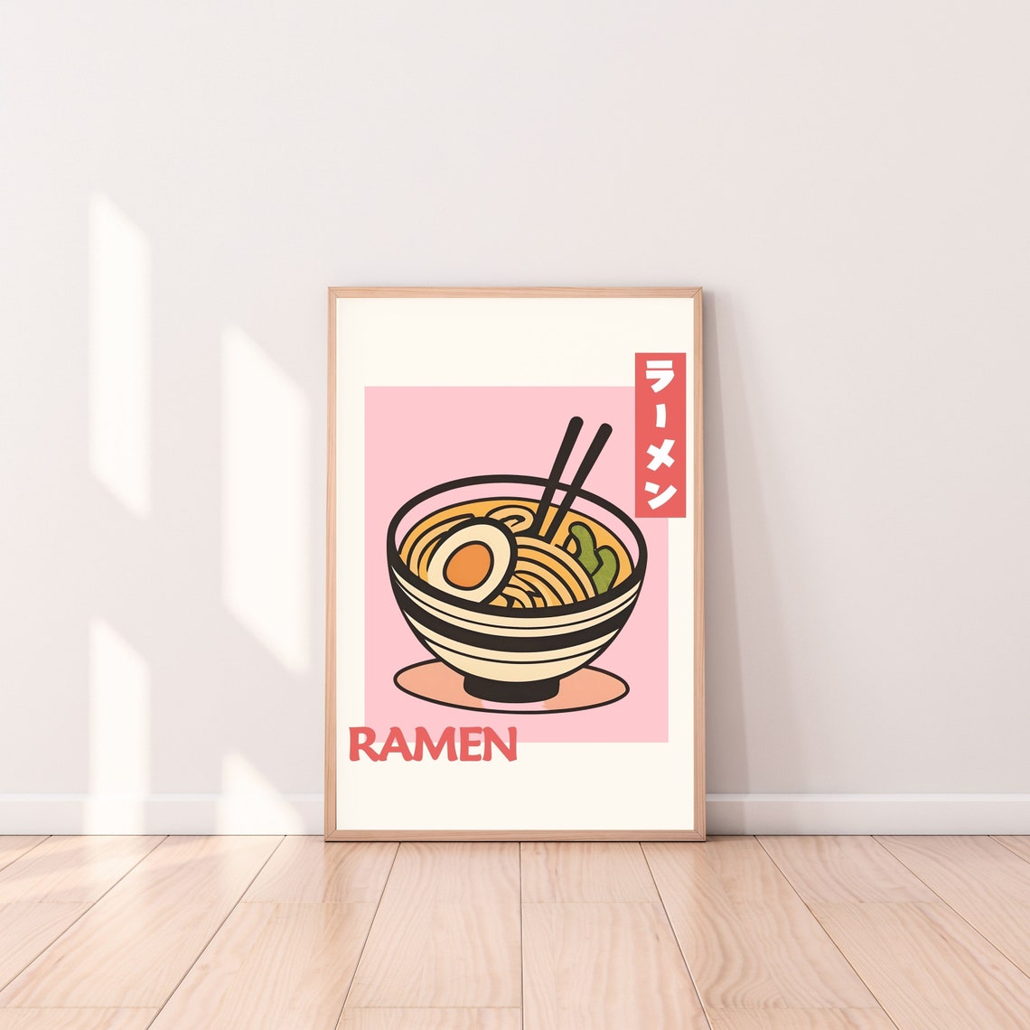 Japanese Ramen Poster, Japanese Noodle Kitchen Printable Wall Art ...