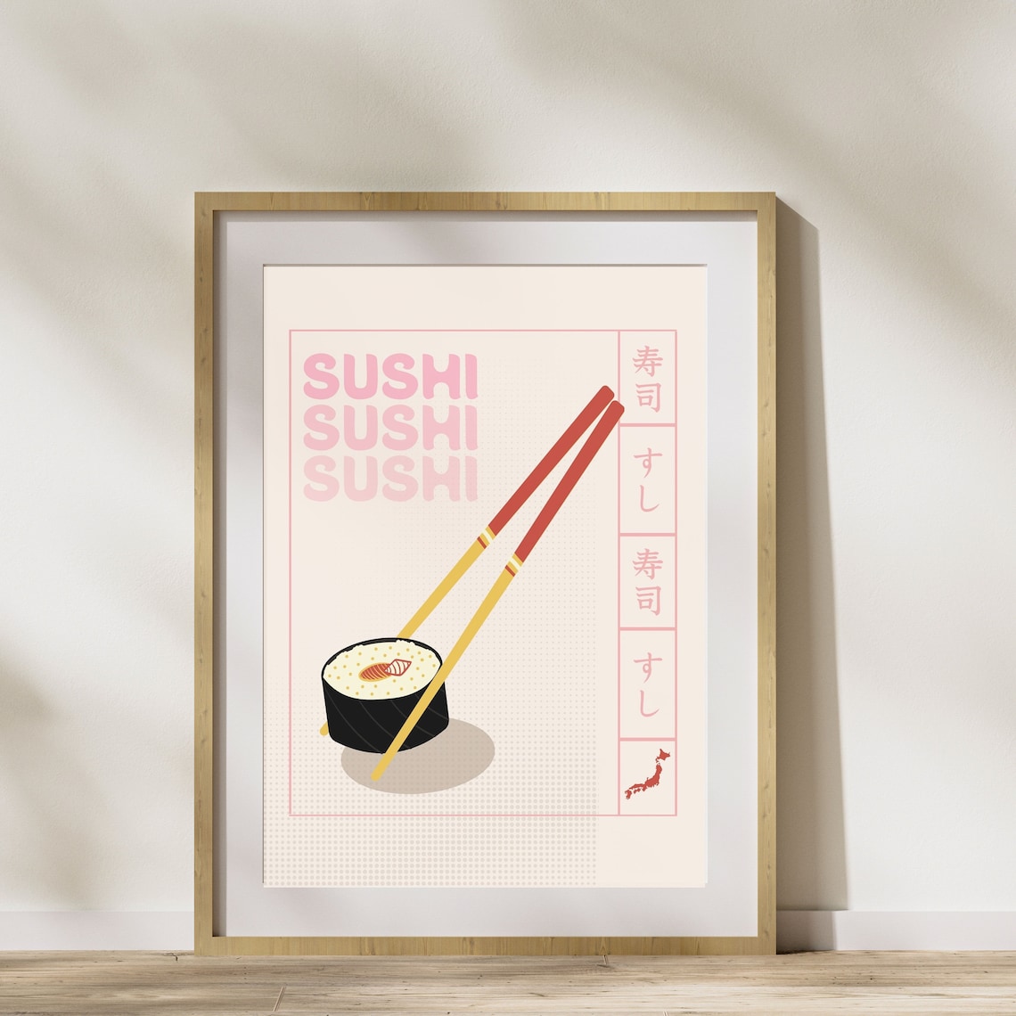 Japanese Sushi Poster Japanese Sushi Digital Art Asian Food - Etsy