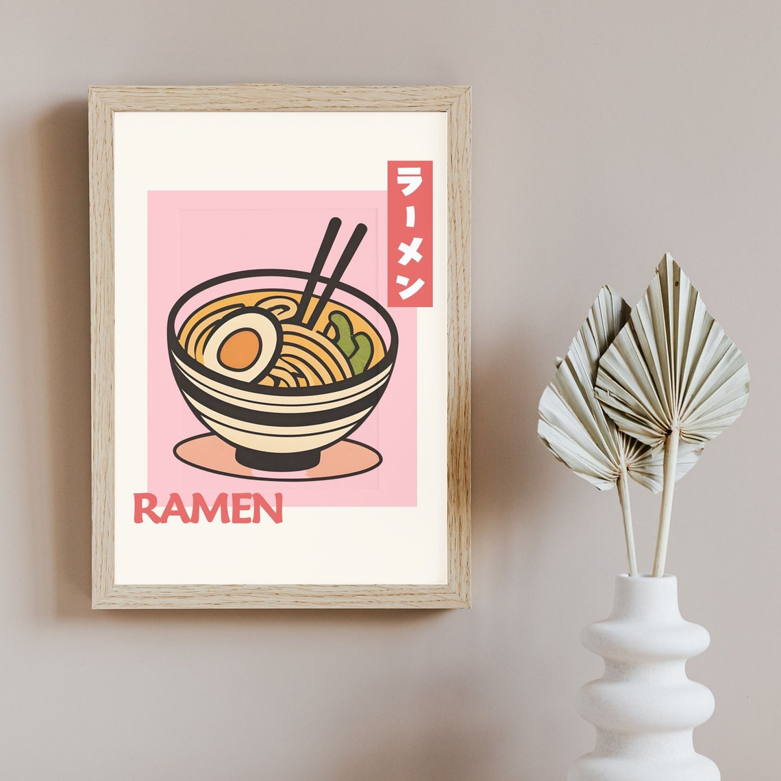 Japanese Ramen Poster, Japanese Noodle Kitchen Printable Wall Art ...