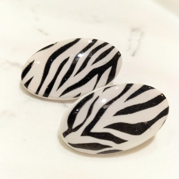 Zebra Earrings - Etsy UK