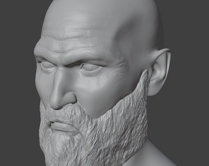 Kratos Head Bust STL File 3D Printable Model - Etsy