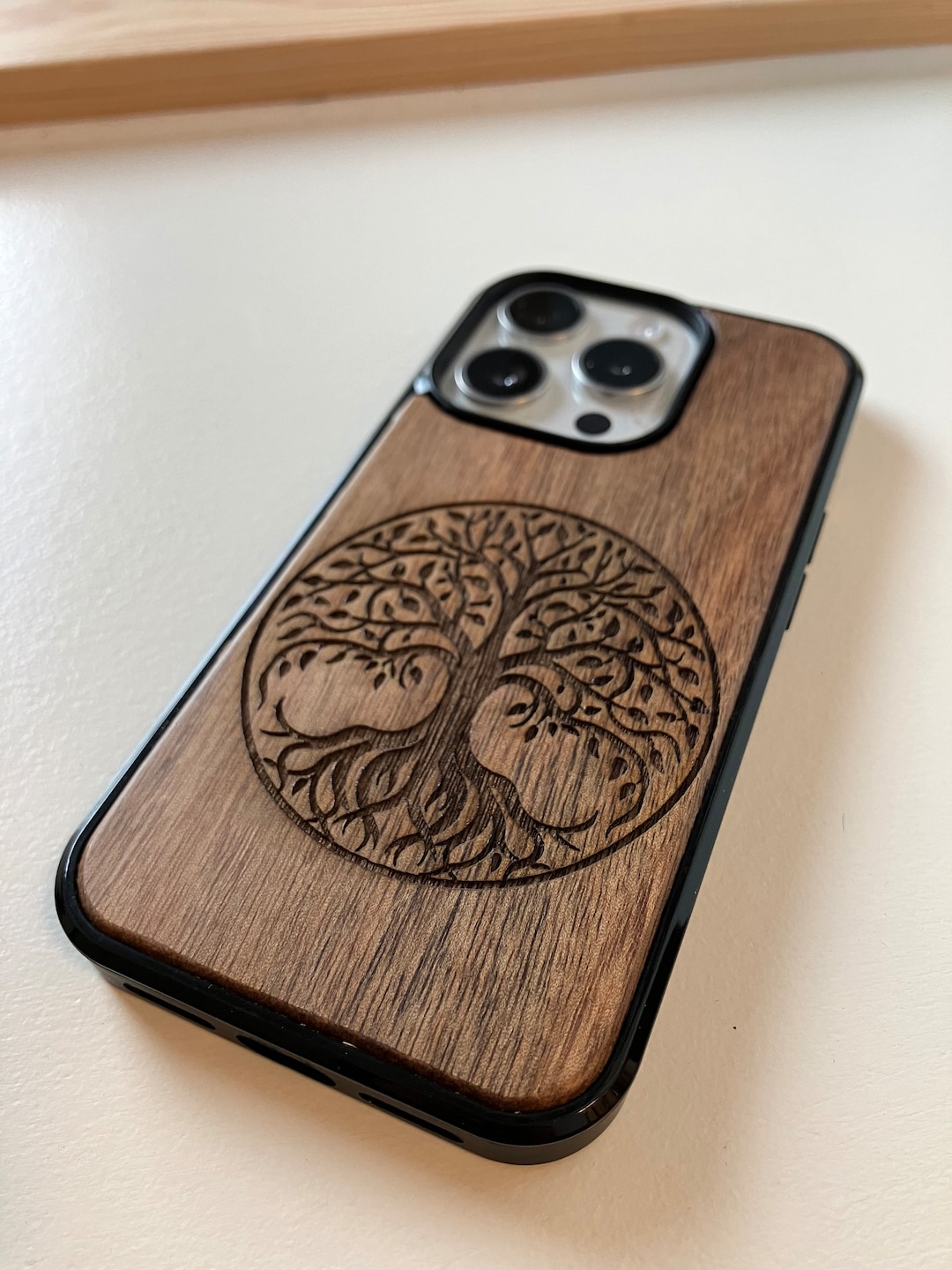 IPhone 15 Case Tree of Life Wood iPhone 15 Pro Case Tree of Life Design ...
