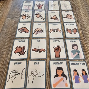 Beginner ASL Flash Cards - Etsy