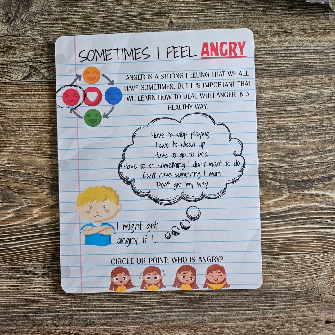 Emotions Interactive Lesson- Angry - Etsy