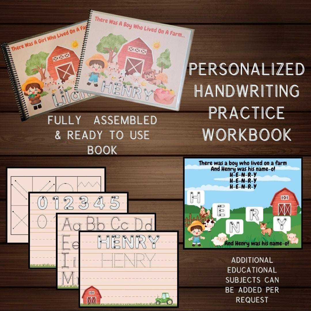 Handwriting Skills Name Workbook - Etsy