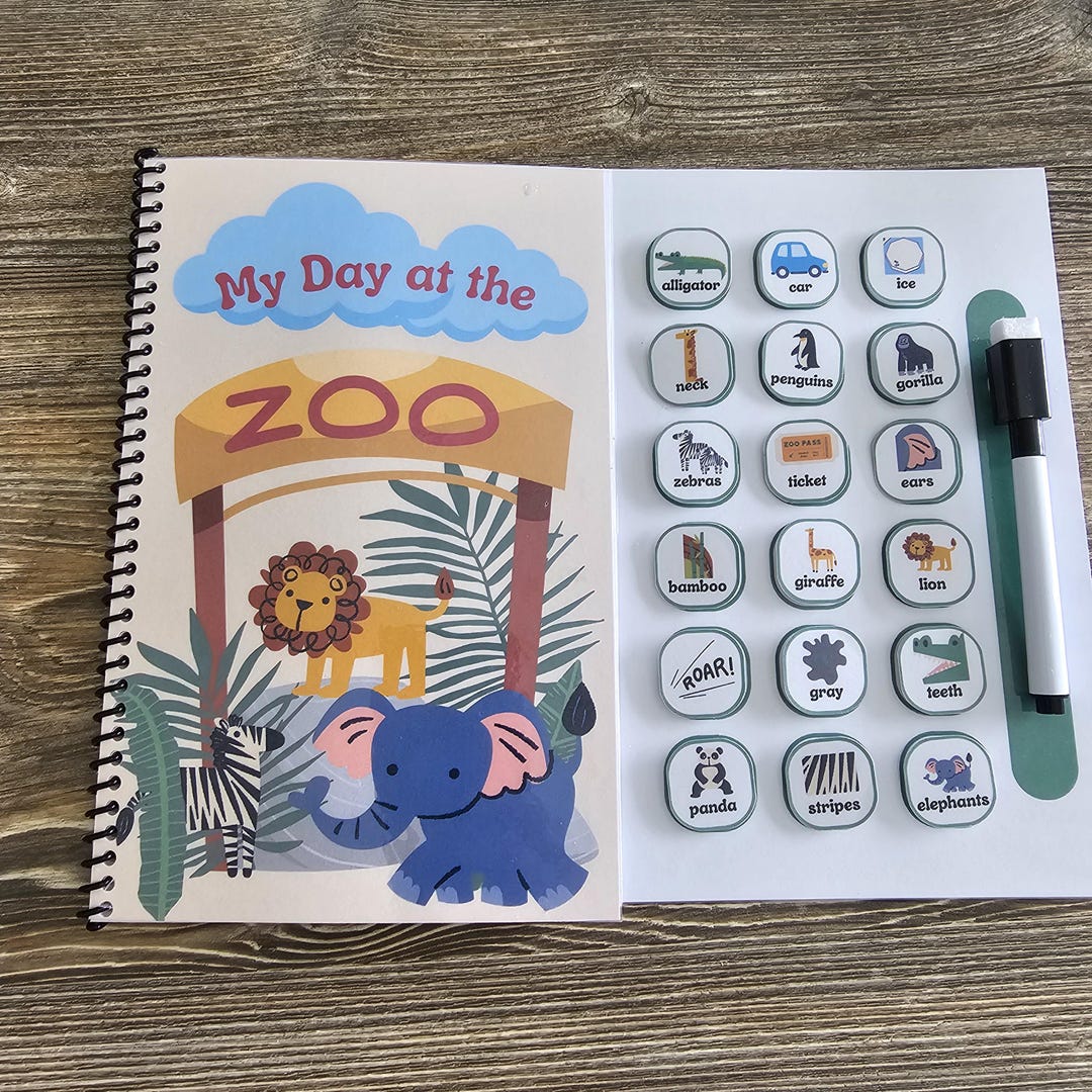 A Day at the Zoo Adaptive Learning Book - Etsy
