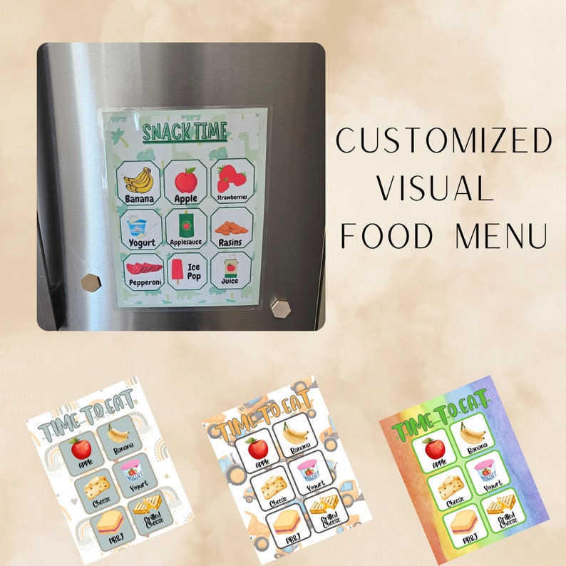 Personalized Food Menu/picture Chart (physical Product) - Etsy