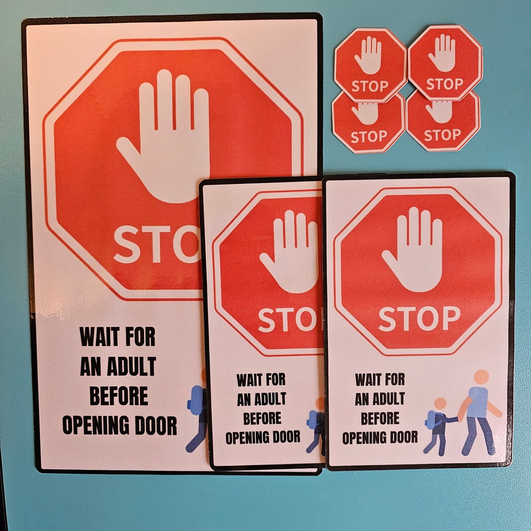 Visual Safety Sign With Magnets- "stop" - Etsy