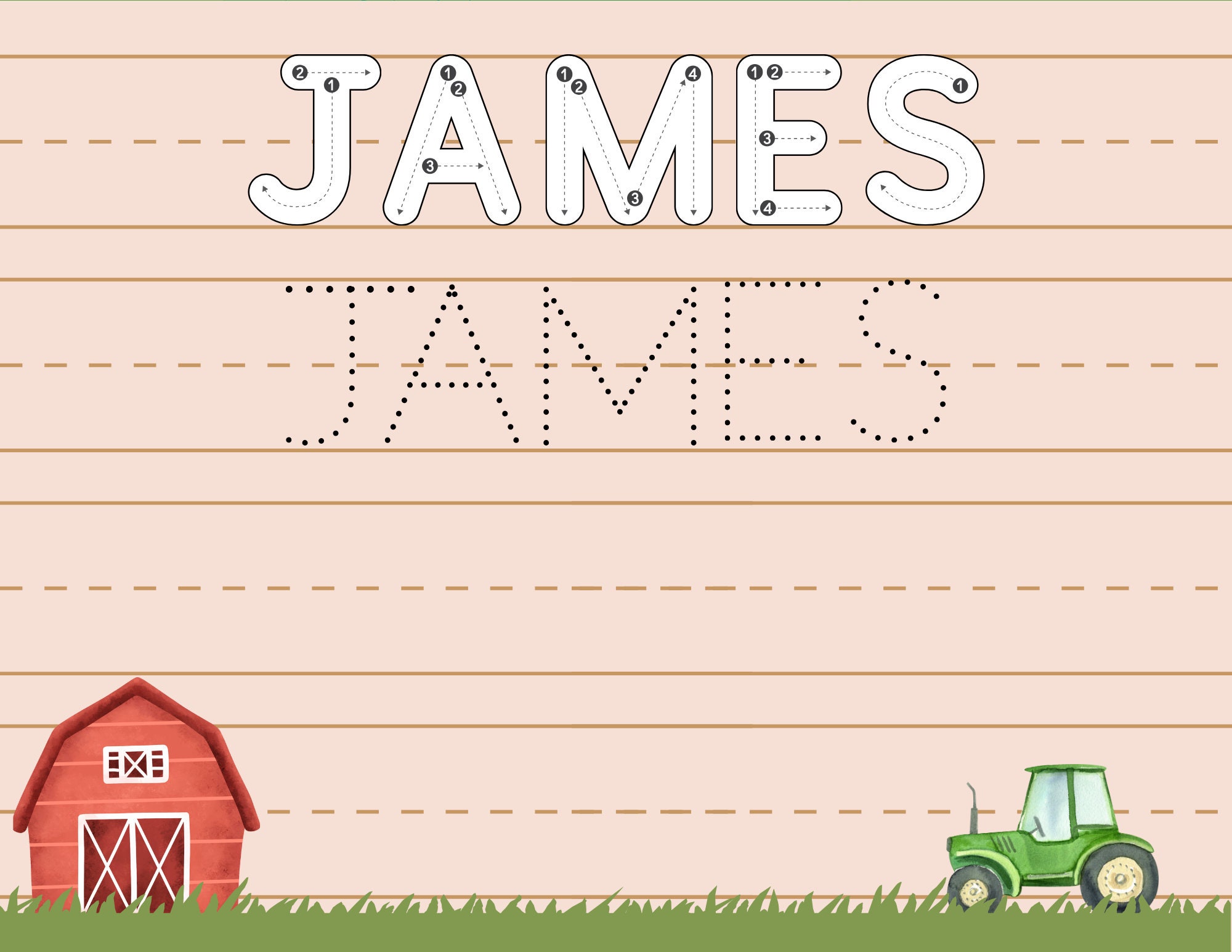 Handwriting Skills Name Workbook - Etsy