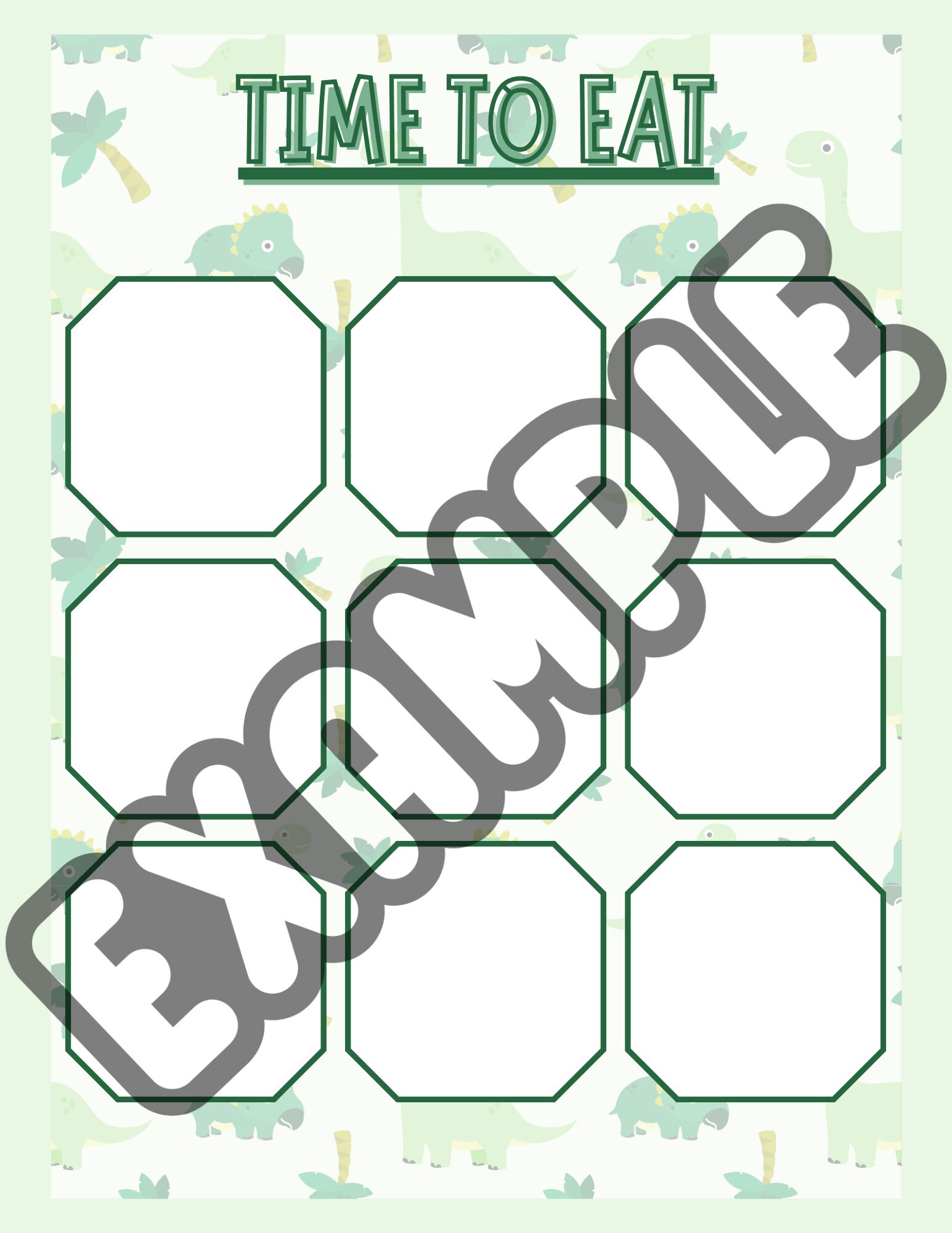 Customized Food Picture Chart - Etsy