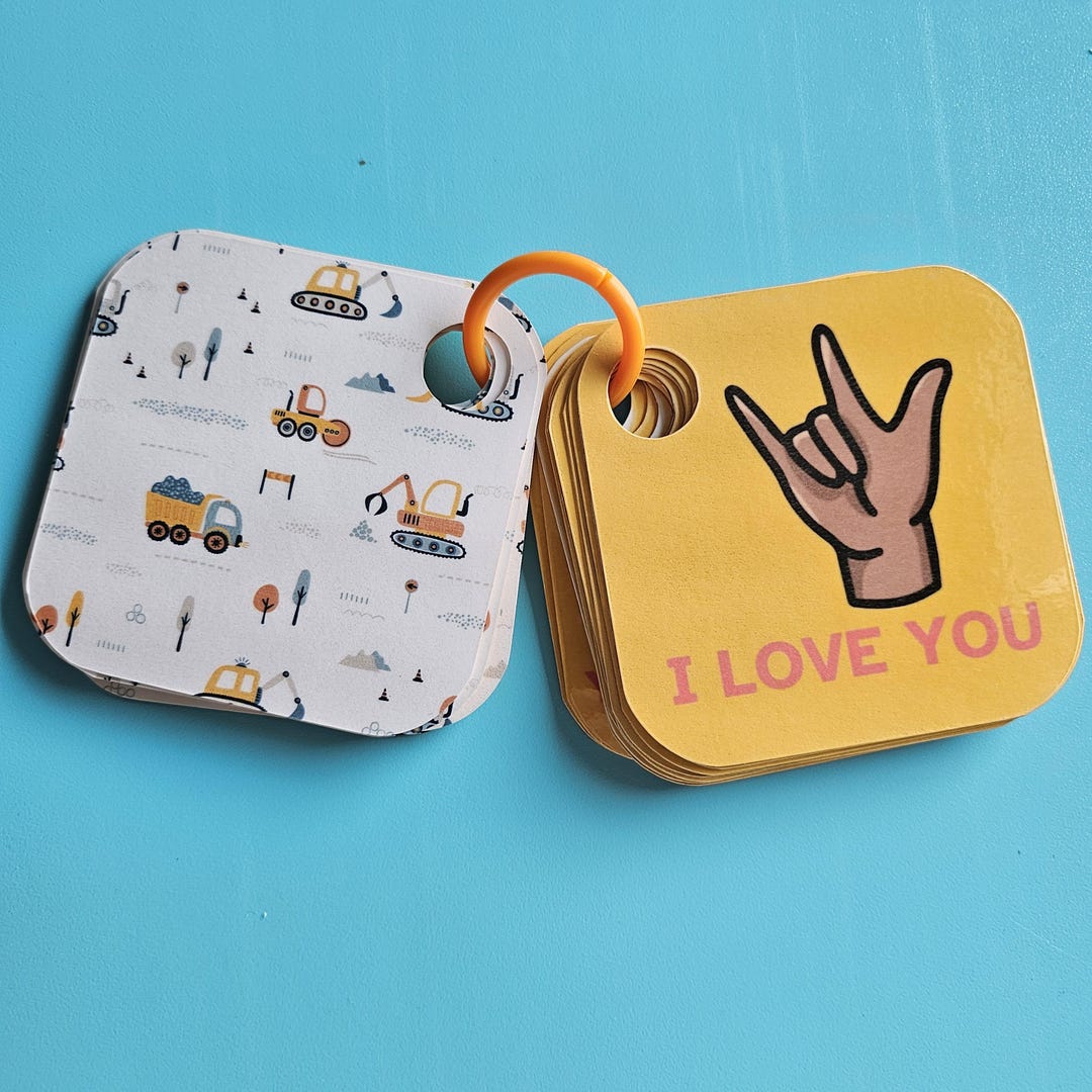 ASL Large Print Communication Cards - Etsy