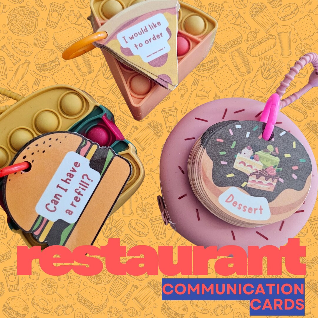 Restaurant Communication Card Set - Etsy