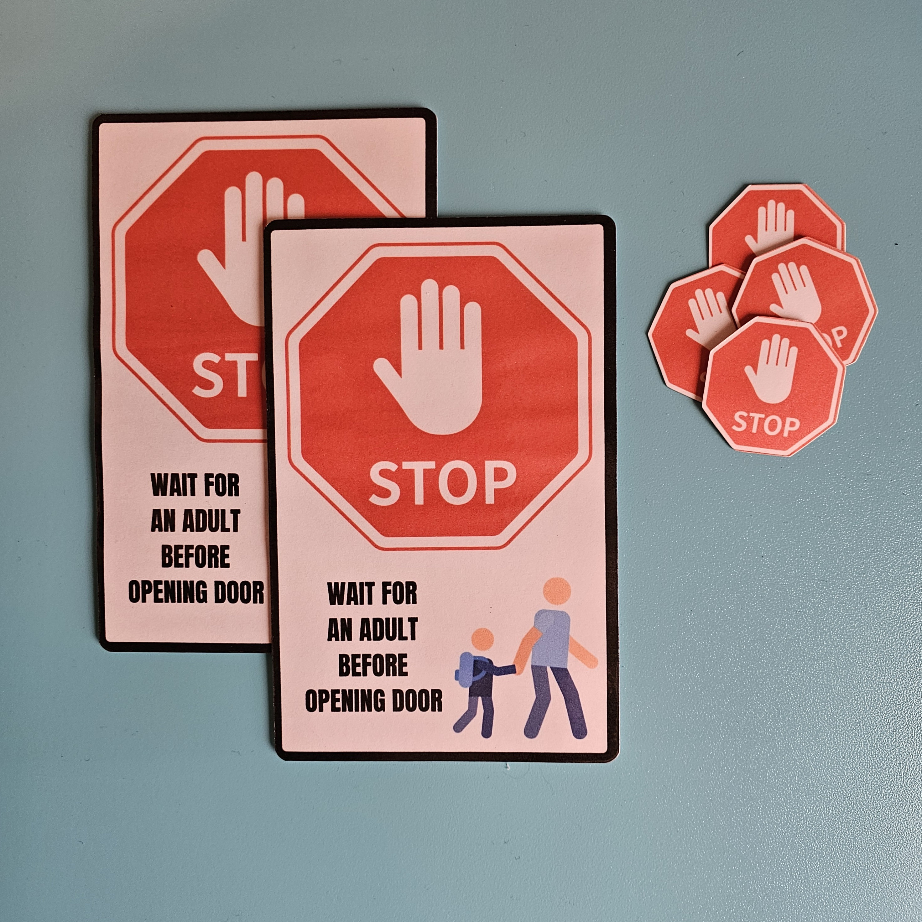 Visual Safety Sign With Magnets- "stop" - Etsy