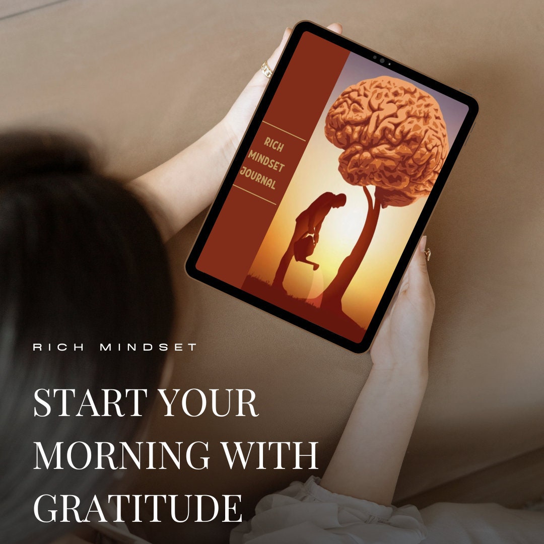 Digital Rich Mindset Gratitude Journal Printable Daily Diary - Etsy