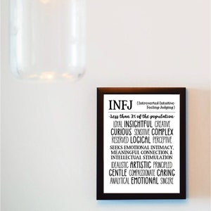 INFJ Personality Type | Printable Wall Art | MBTI Myers-briggs | Office ...