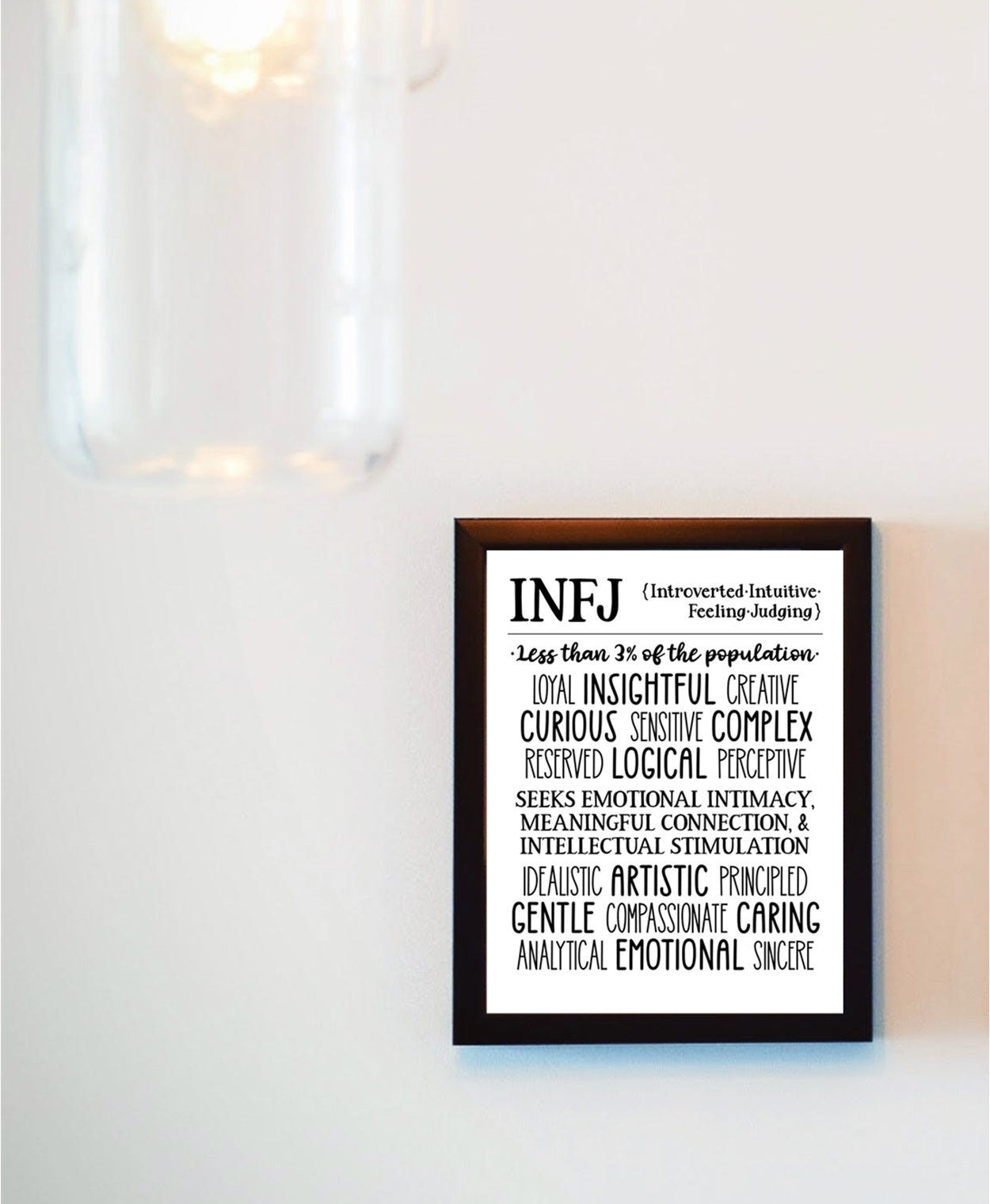 INFJ Personality Type | Printable Wall Art | MBTI Myers-briggs | Office ...