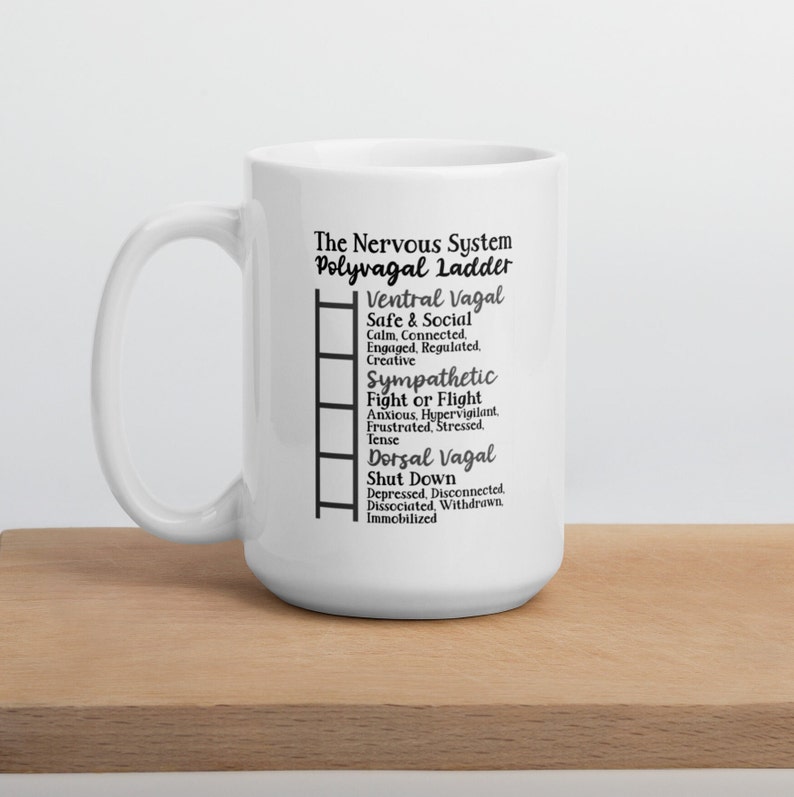The Nervous System Polyvagal Ladder White Ceramic Mug With Handle ...