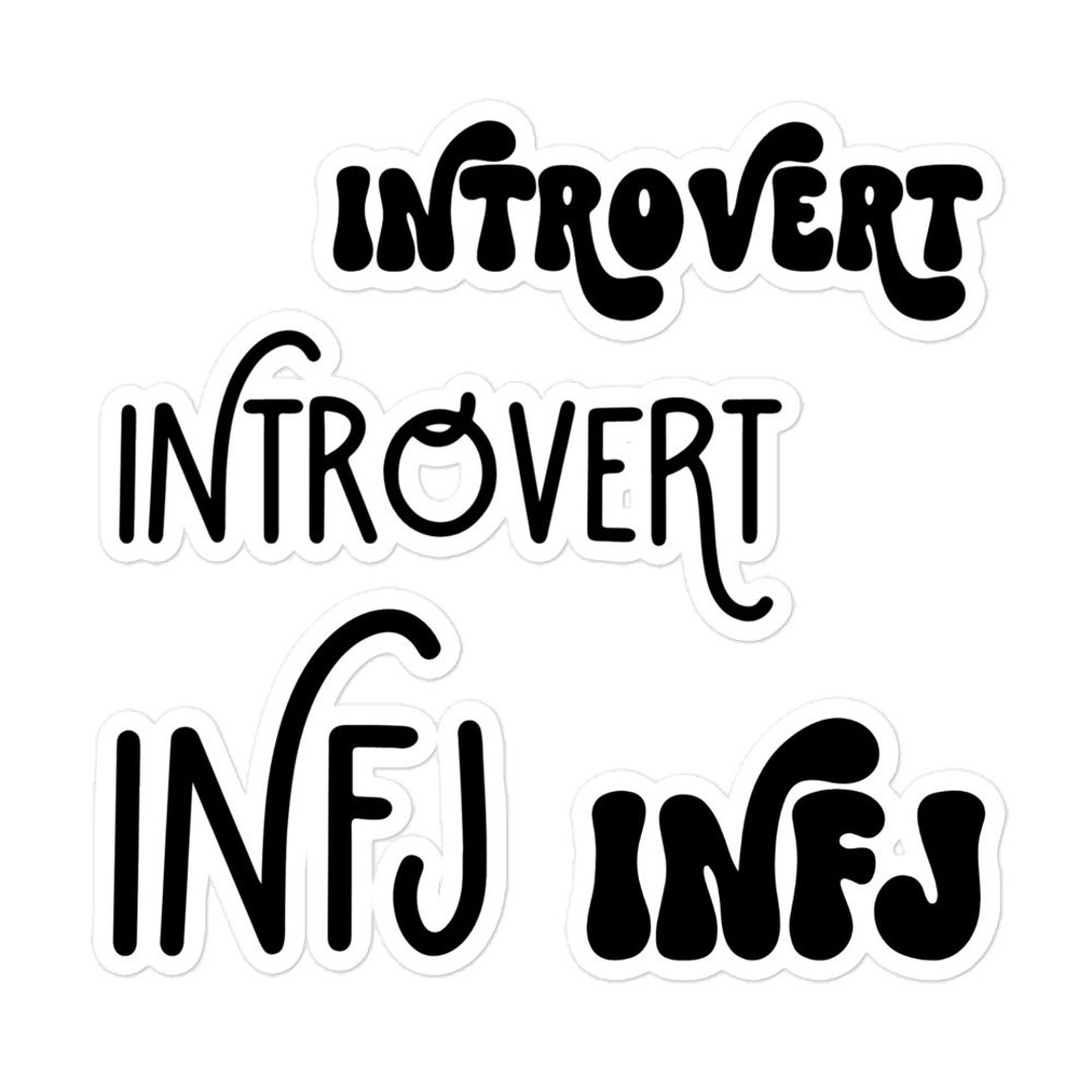 INFJ Introvert Stickers | Set of 4 Vinyl Stickers for Laptop | Myers ...